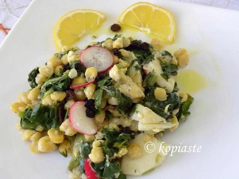 Ρεβιθοσαλάτα με Κινόα και Σως με Ταχίνι - Κοπιάστε .. στην Κουζίνα μου